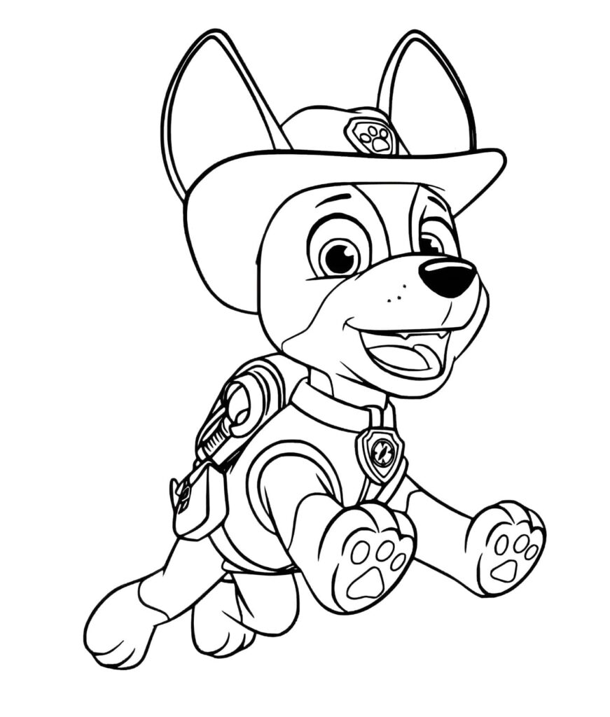 Dibujo para colorear de paw patrol chase
