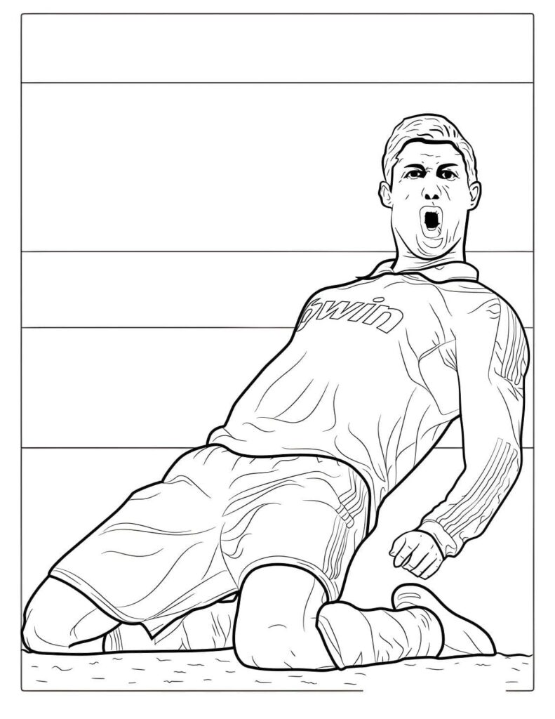 Dibujos de Cristiano Ronaldo (CR7) para Imprimir y Colorear
