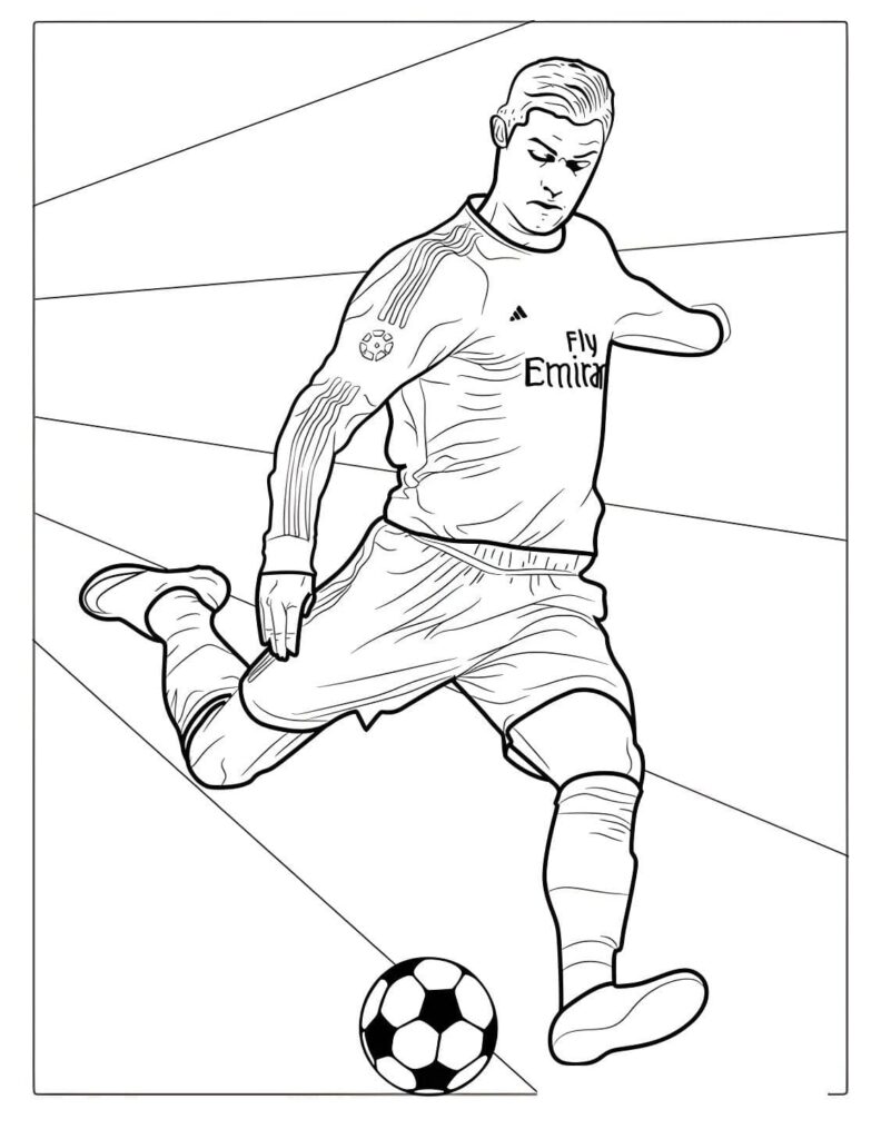 Dibujos de Cristiano Ronaldo (CR7) para Imprimir y Colorear
