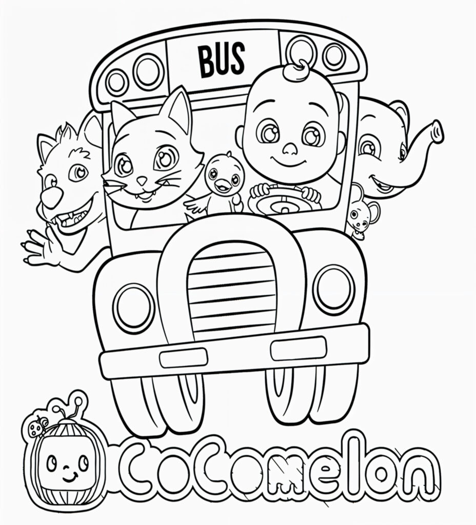 Dibujos de CoComelon para imprimir y colorear 🎨
