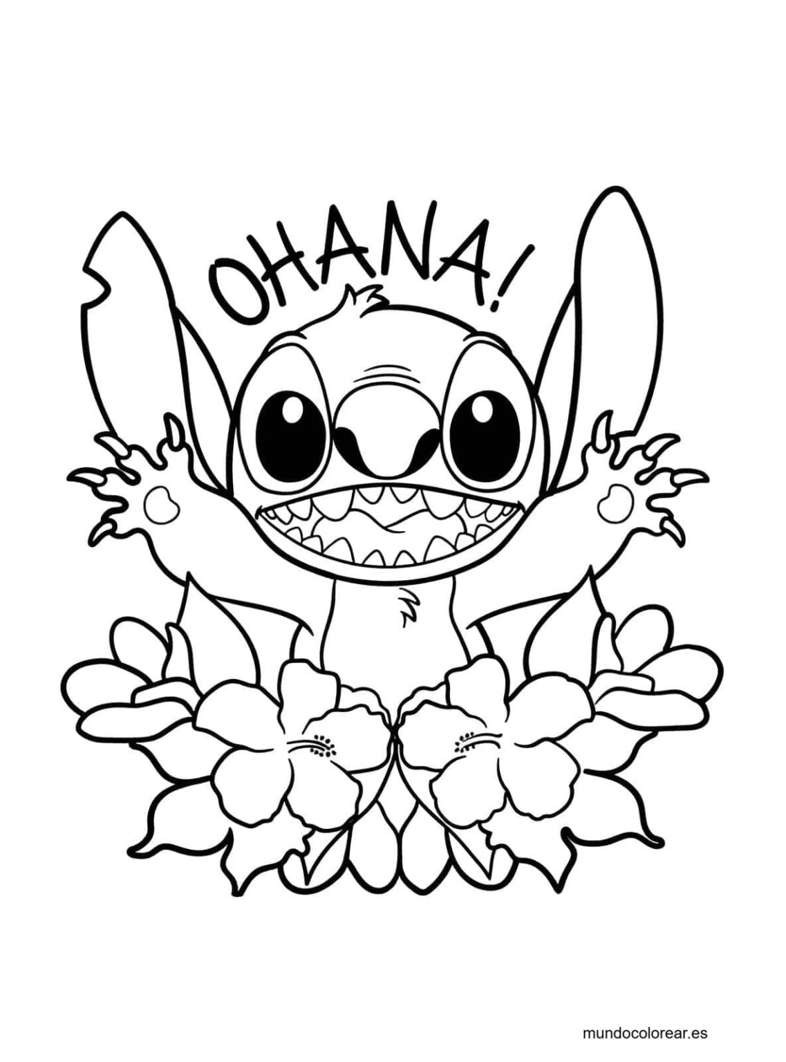 Dibujos de Lilo y Stitch para imprimir y colorear 🎨