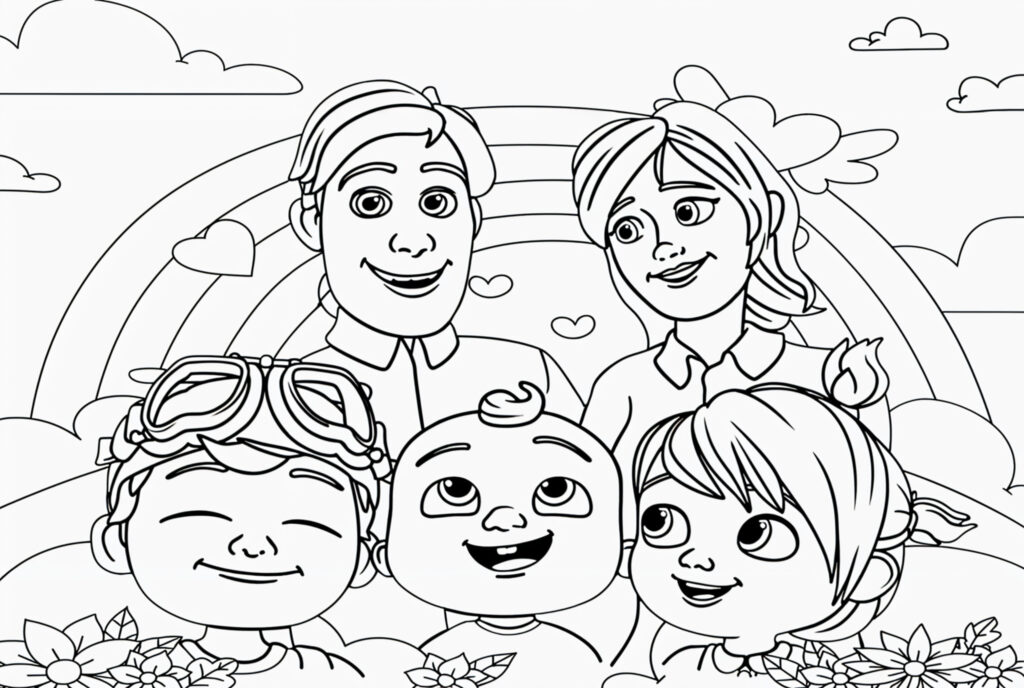 Dibujos de CoComelon para imprimir y colorear 🎨