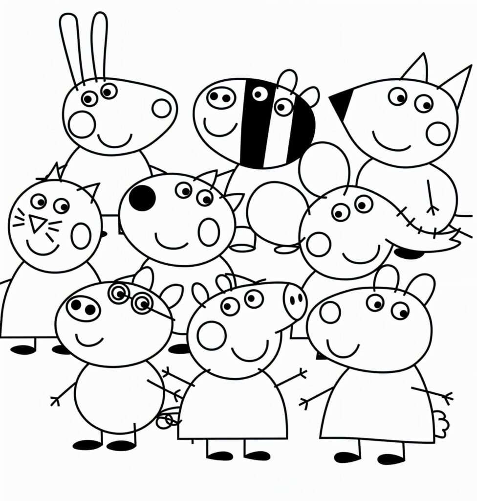 Dibujos de Pepa pig para imprimir y colorear 🎨