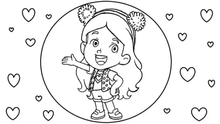 Dibujo de maría clara y jp para colorear