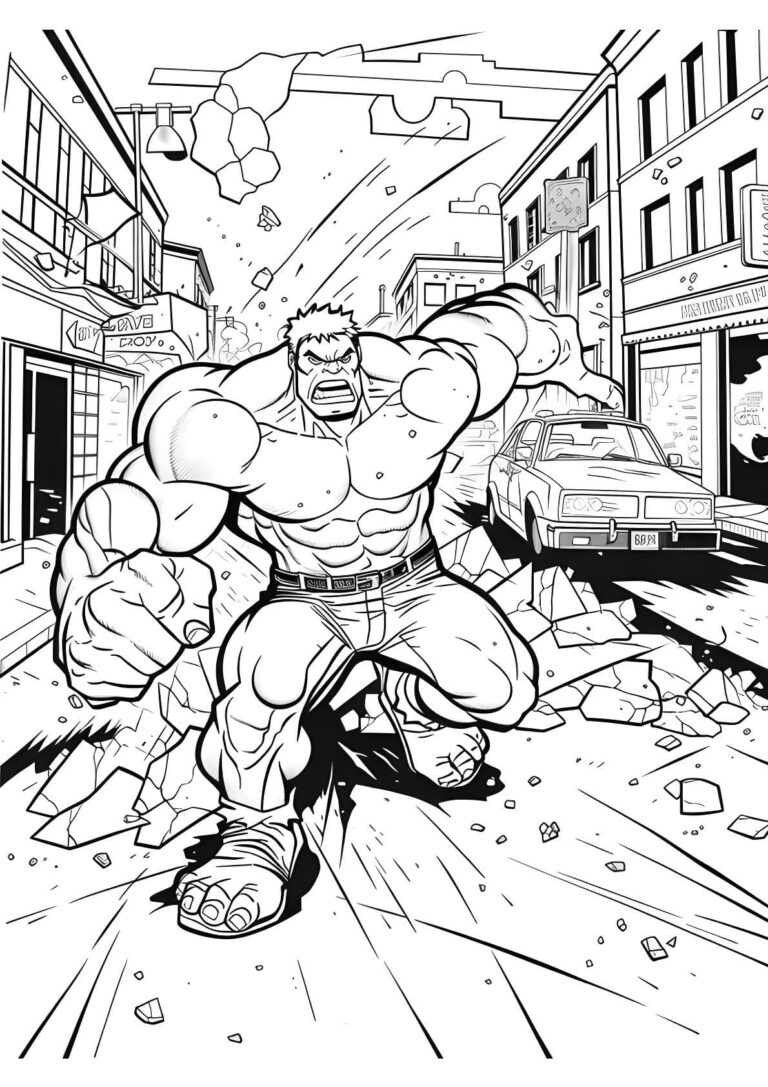 Dibujos de Hulk para imprimir y colorear 🎨