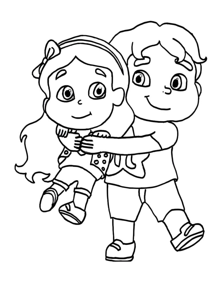 Dibujos de María Clara y JP para imprimir y colorear 🎨