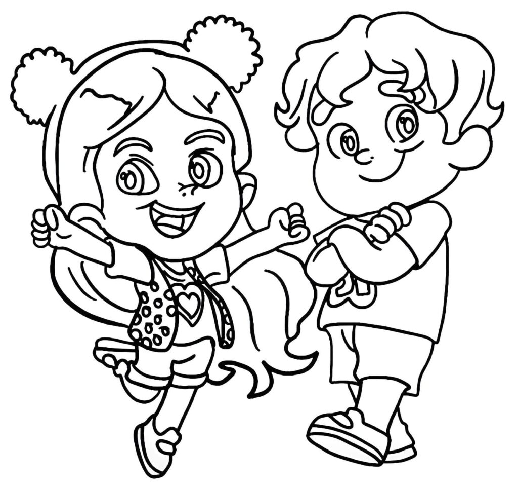 Dibujos de María Clara y JP para imprimir y colorear 🎨