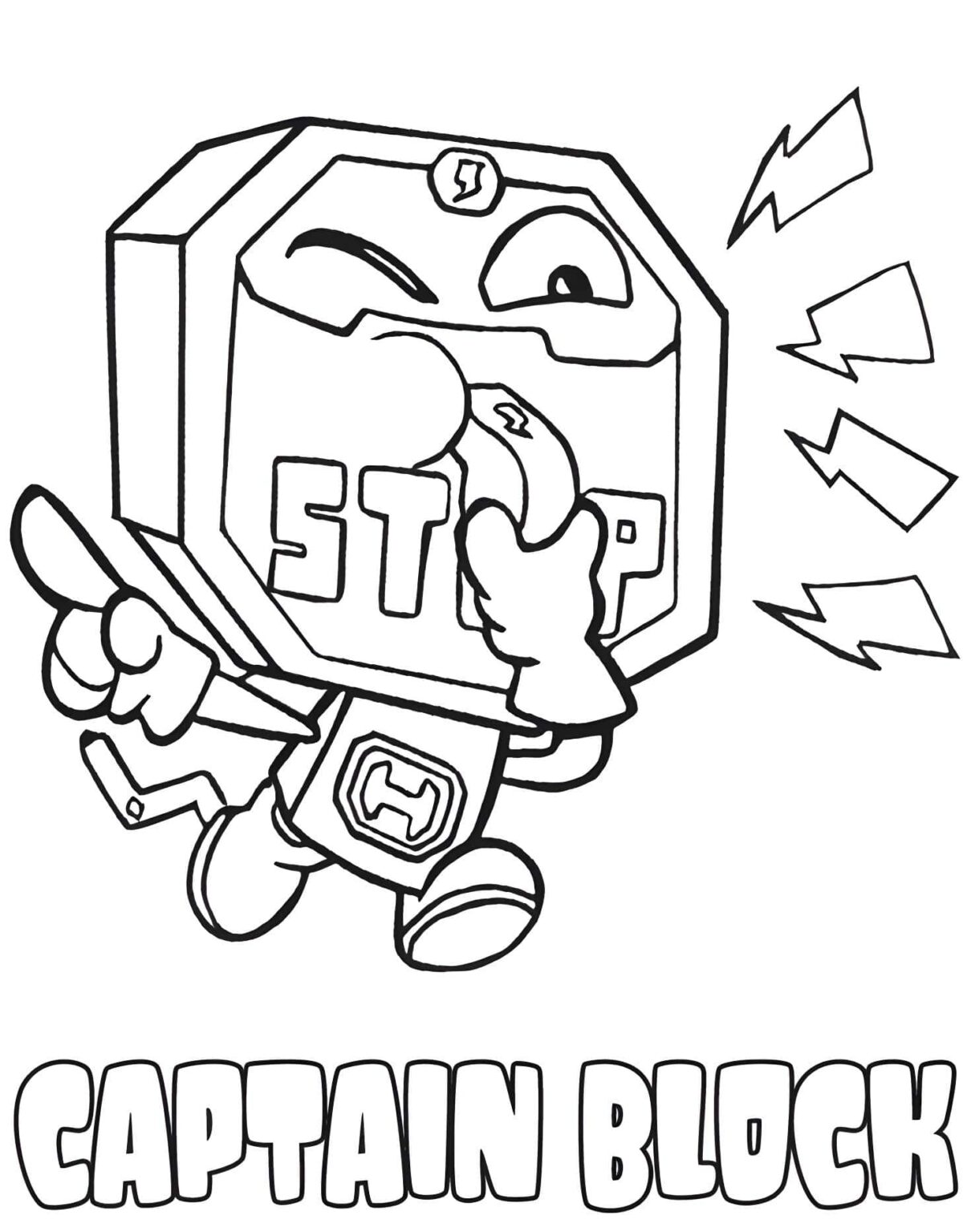 Captain Block De Superzings Para Imprimir
