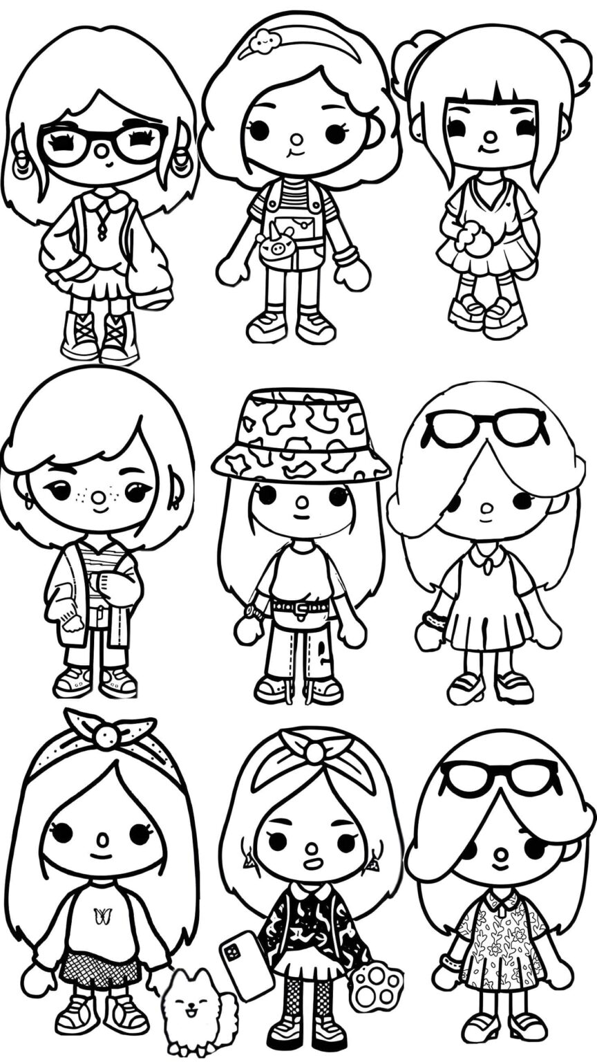 Dibujos de Toca Boca para imprimir y colorear 🎨