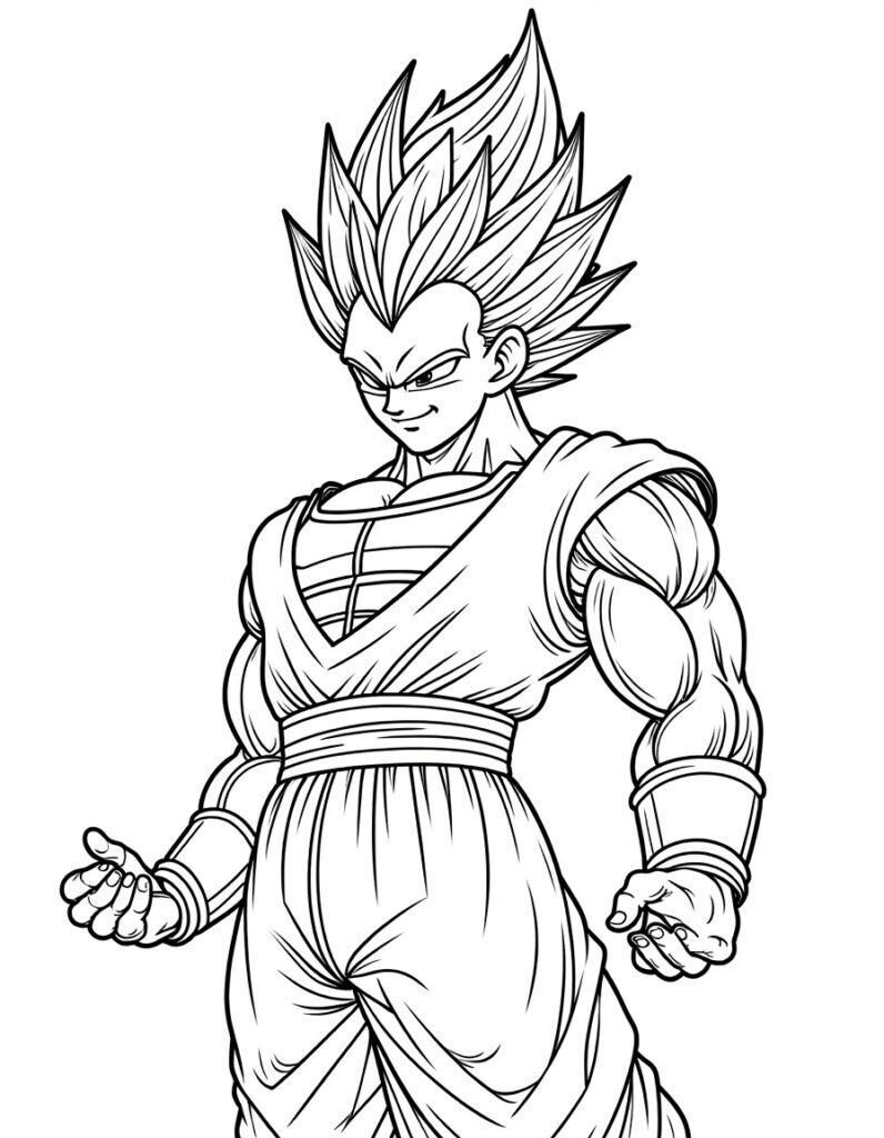 Dibujo De Vegeta Para Imprimir
