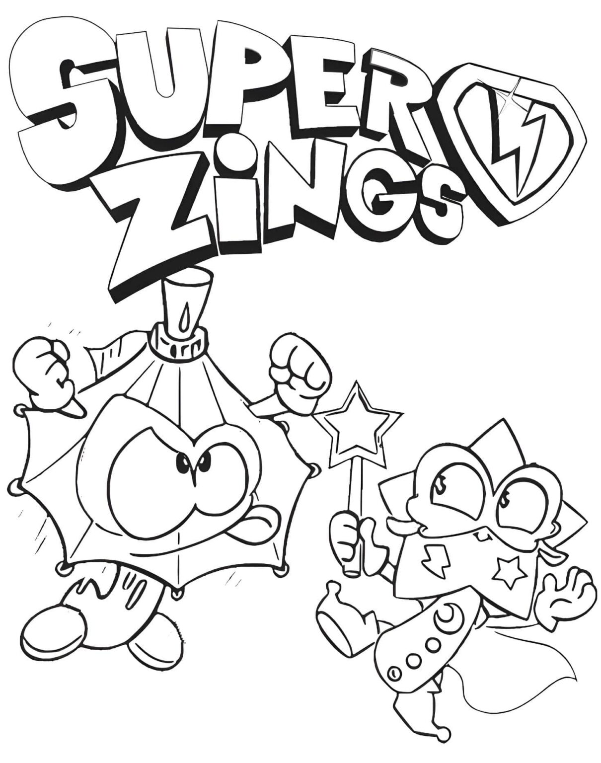Dibujos de SuperZings para imprimir y colorear 🎨