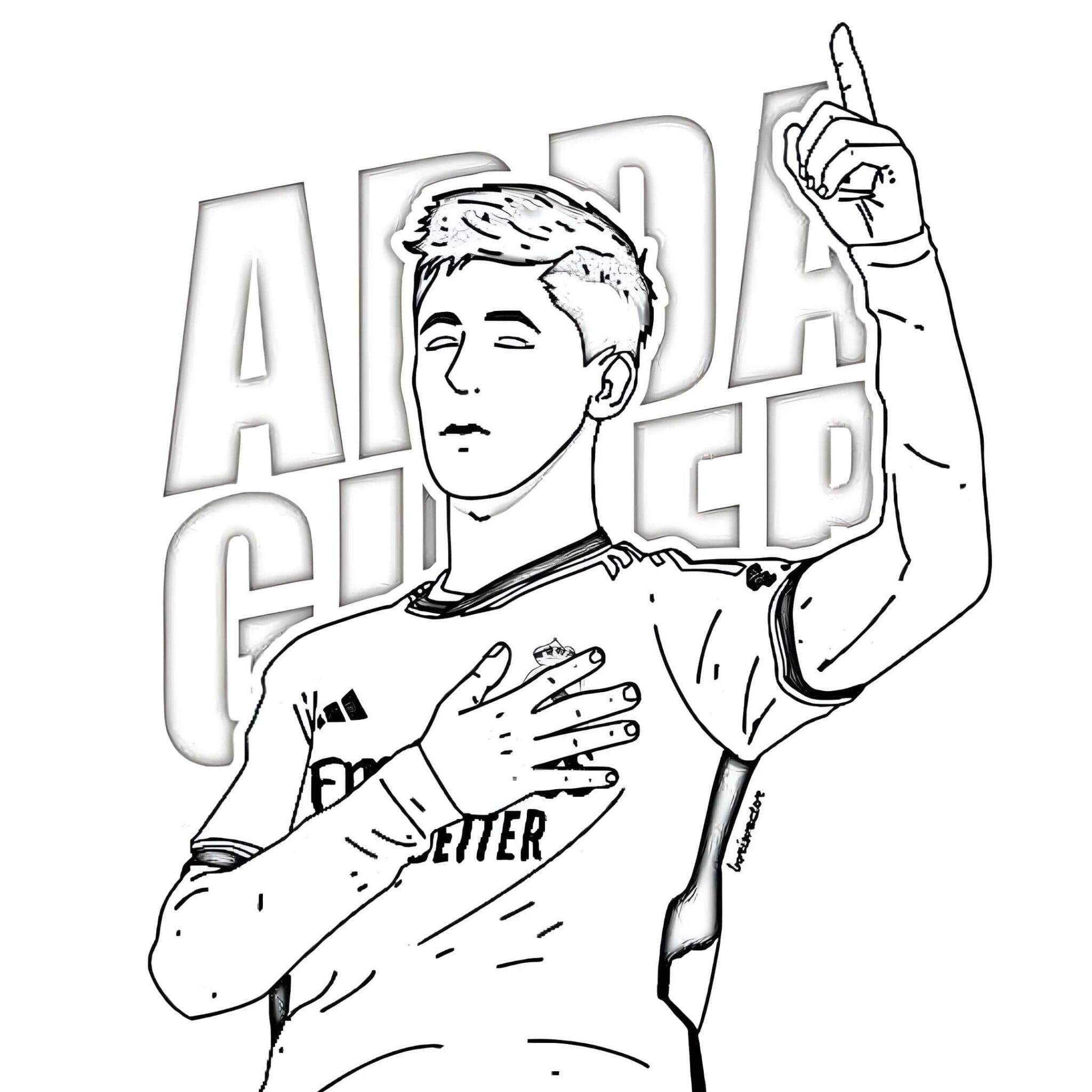 Arda Güler Apuntando Al Cielo Para Imprimir