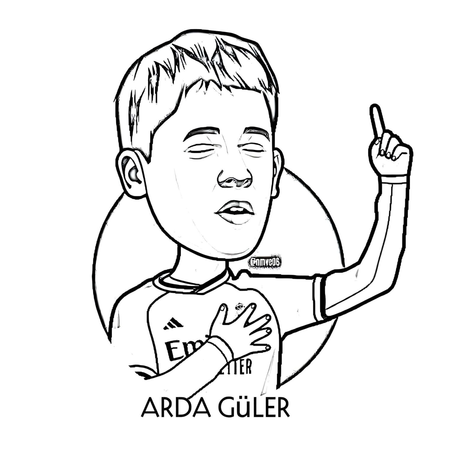Dibujos de Arda Güler para imprimir y colorear 🎨