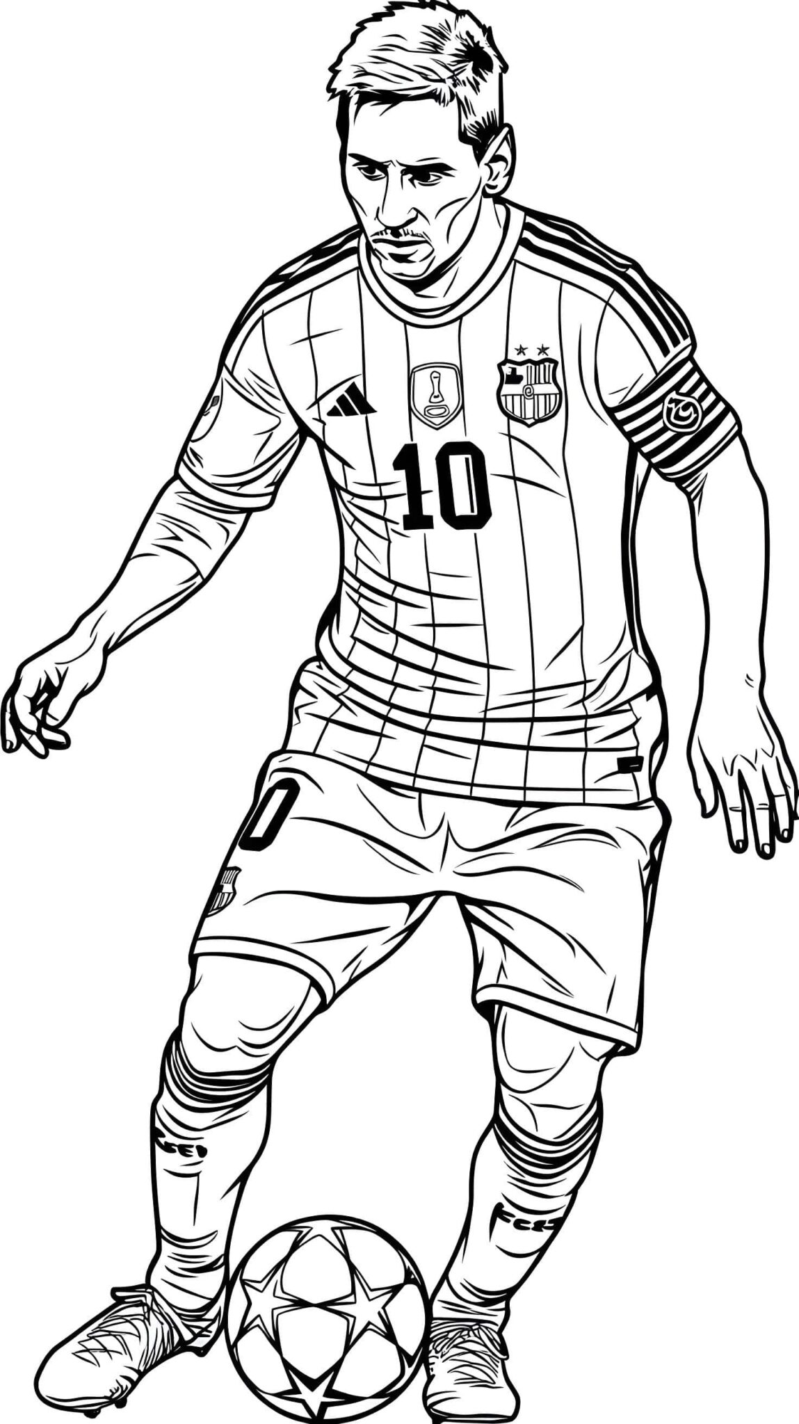 Dibujo De Lionel Messi En Barcelona Para Colorear