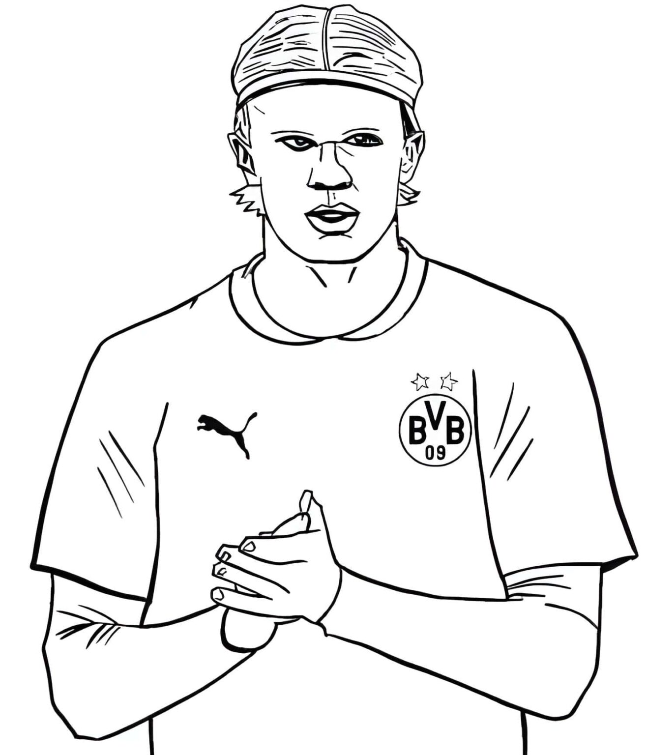 Erling Haaland En Borussia Dortmund Para Colorear