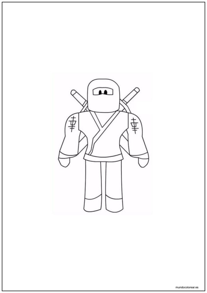 Dibujo Roblox Ninja Para Colorear