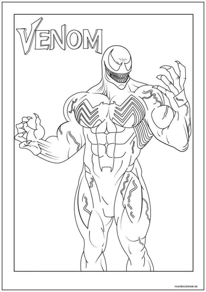 Dibujos de Venom para imprimir y colorear 🎨