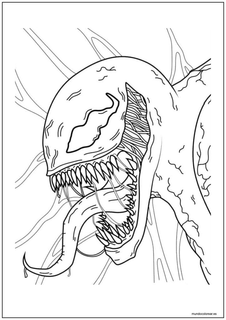 Dibujos de Venom para imprimir y colorear 🎨