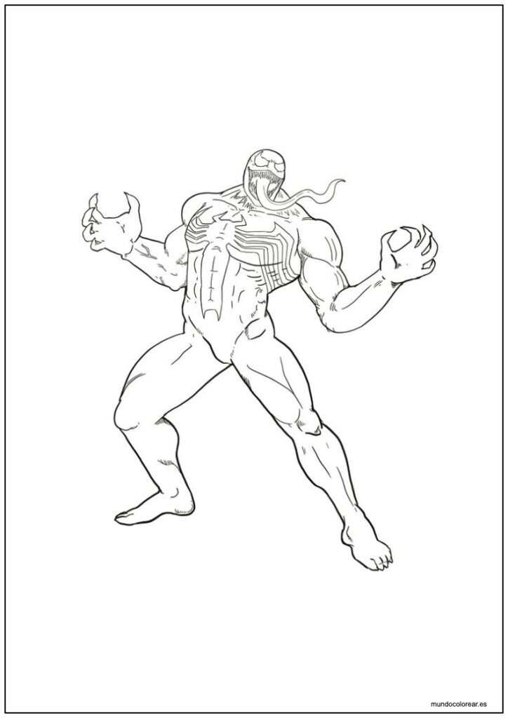 Dibujos de Venom para imprimir y colorear 🎨
