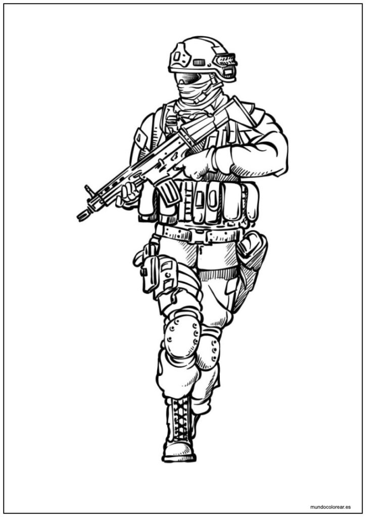 Dibujos de Soldados para imprimir y colorear 🎨